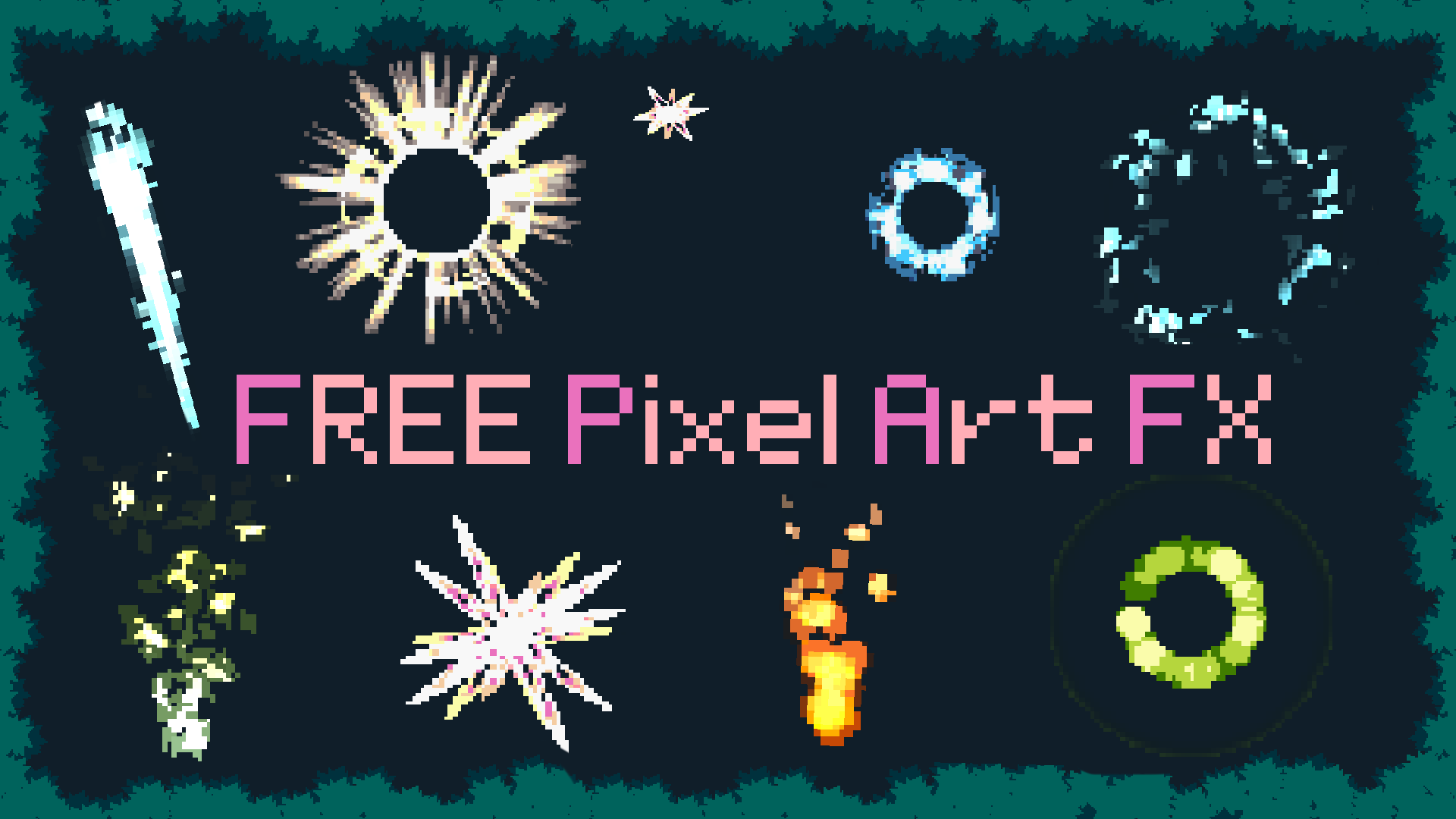 Pixel Art Spell Magic FX - a free asset pack to build games with GDevelop | GDevelop
